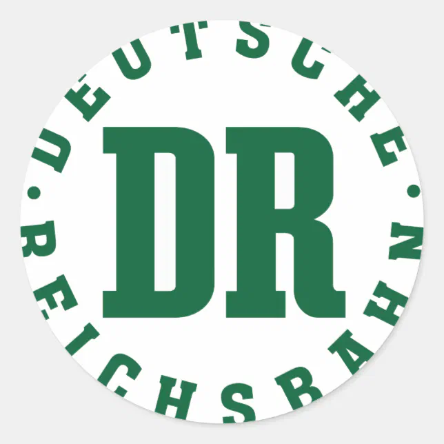 GDR. / DDR. Railway - German Reichsbahn Sign Classic Round Sticker | Zazzle