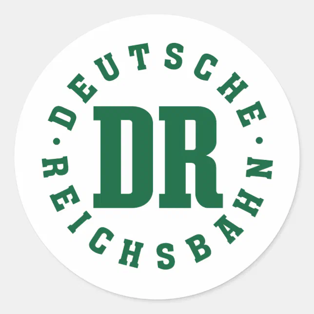 GDR. / DDR. Railway - German Reichsbahn Sign Classic Round Sticker | Zazzle