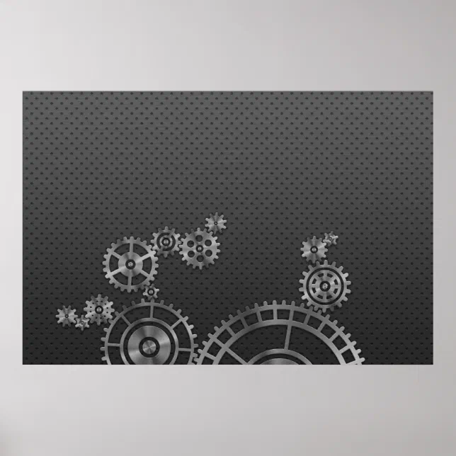 Gear Wheel Wallpaper Poster | Zazzle