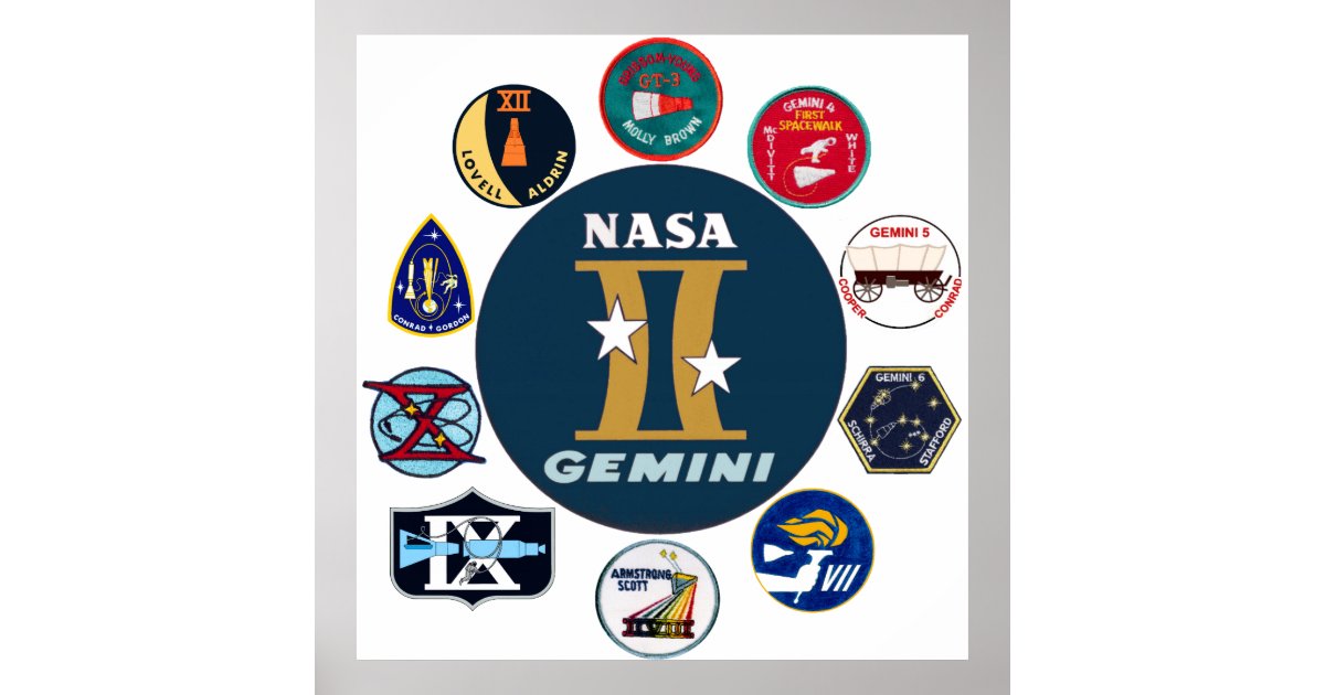 Gemini Commemorative Logo Poster | Zazzle