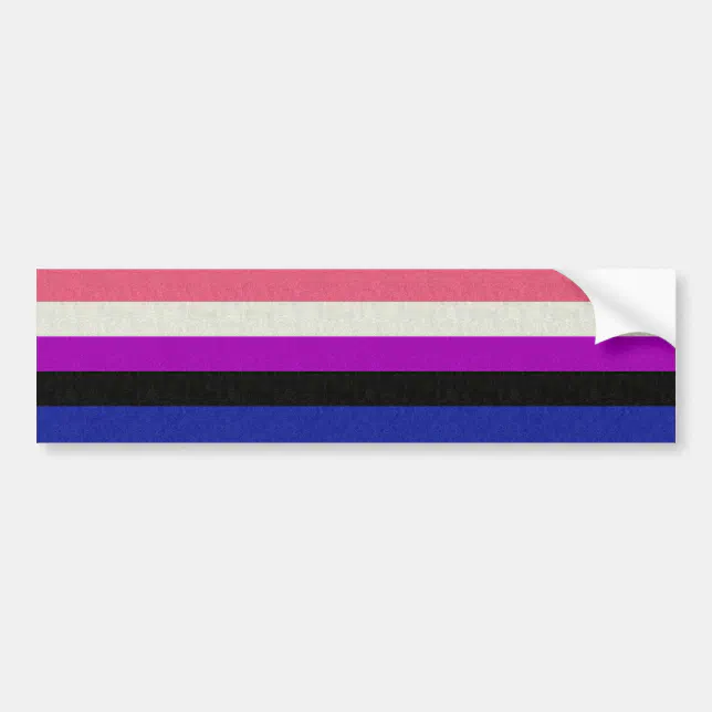 Gender Fluid Pride Flag Colored Background Design Bumper Sticker | Zazzle