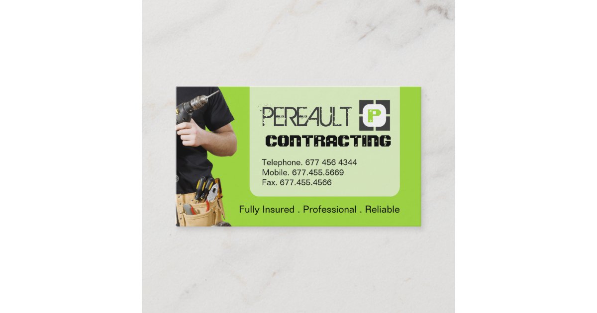 GENERAL CONTRACTOR BUSINESS CARD | Zazzle
