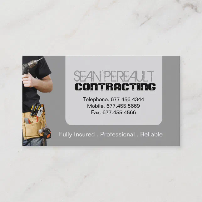 GENERAL CONTRACTOR BUSINESS CARD | Zazzle