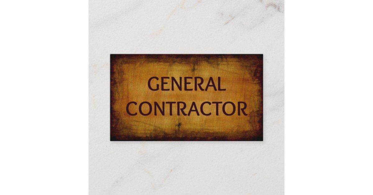 General Contractor Business Card | Zazzle