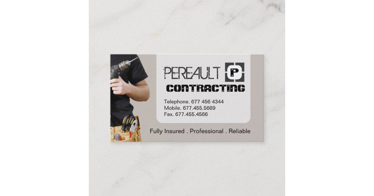 GENERAL CONTRACTOR BUSINESS CARD | Zazzle
