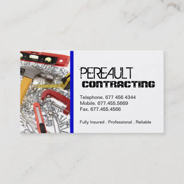 GENERAL CONTRACTOR BUSINESS CARD | Zazzle