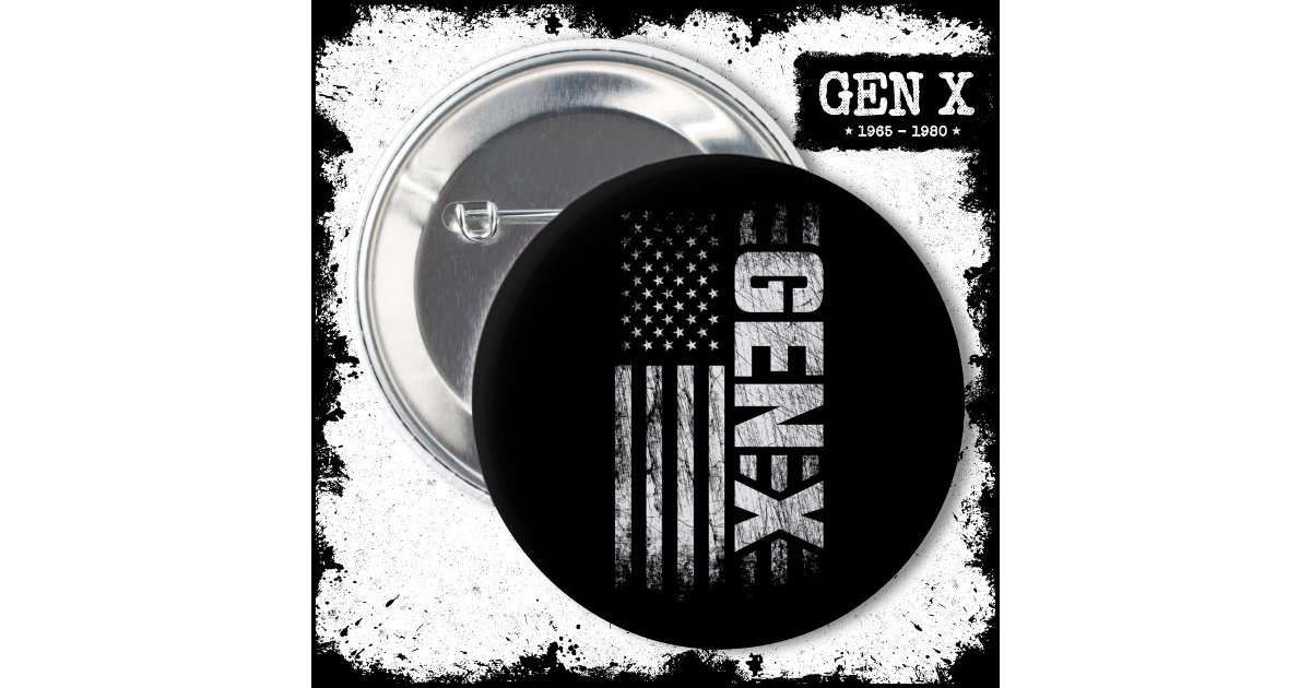 Generation X Gen Xer Gen X American Flag Gen X 6 Cm Round Badge | Zazzle