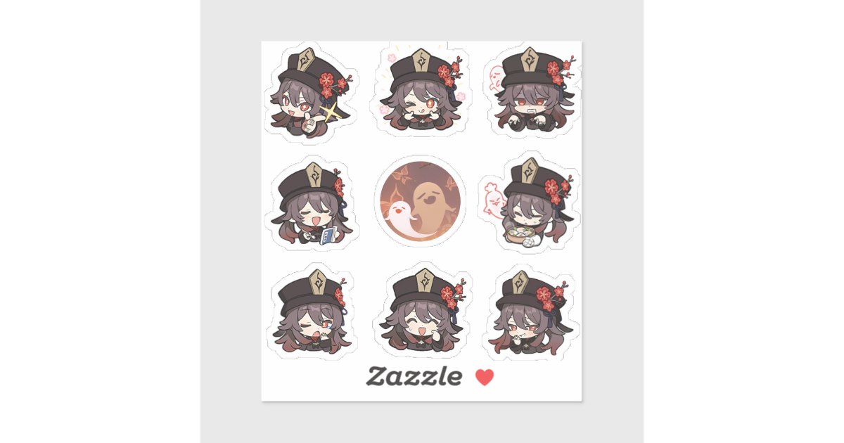 Genshin Impact: Hu Tao Stickers | Zazzle