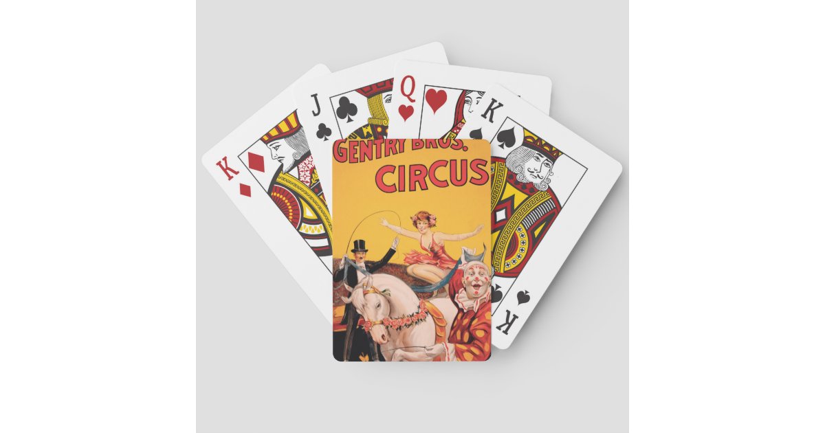 Gentry Bros. Circus Playing Cards | Zazzle