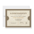 Genuine Admission Ticket Invitations | Zazzle