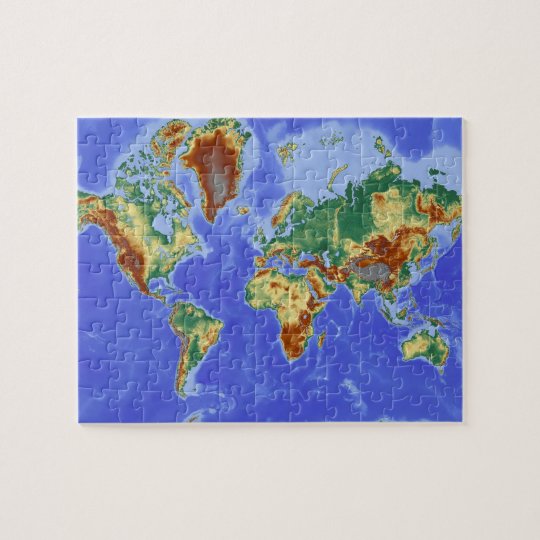Geographical World Atlas Map Continents Jigsaw Puzzle | Zazzle.co.uk