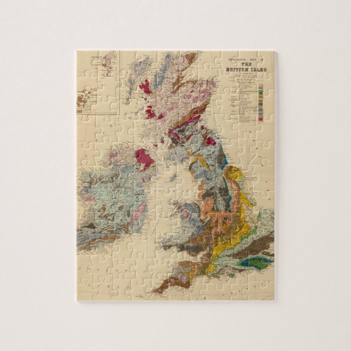 Geological map, British Isles Jigsaw Puzzle | Zazzle.co.uk