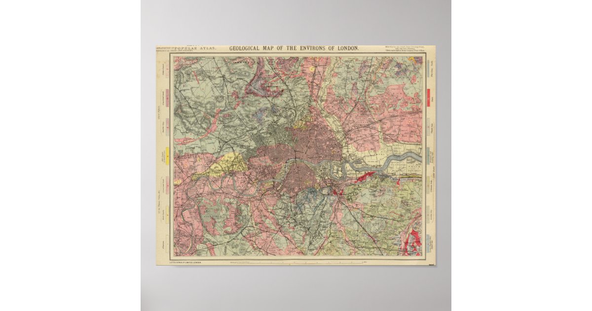 Geological map London Poster | Zazzle