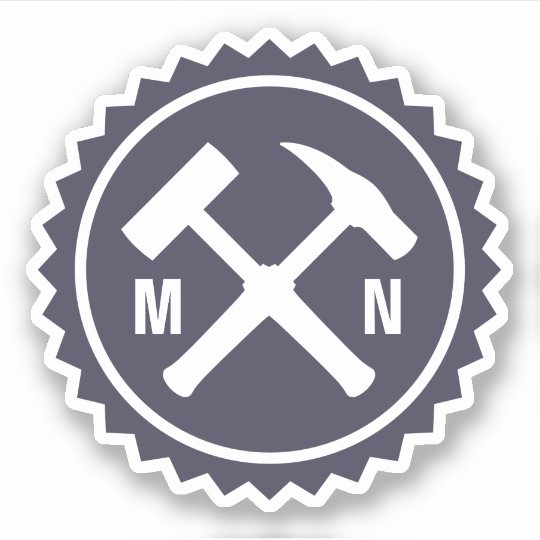 Geologist's Hammer Logo with your Initials on a | Zazzle.co.uk