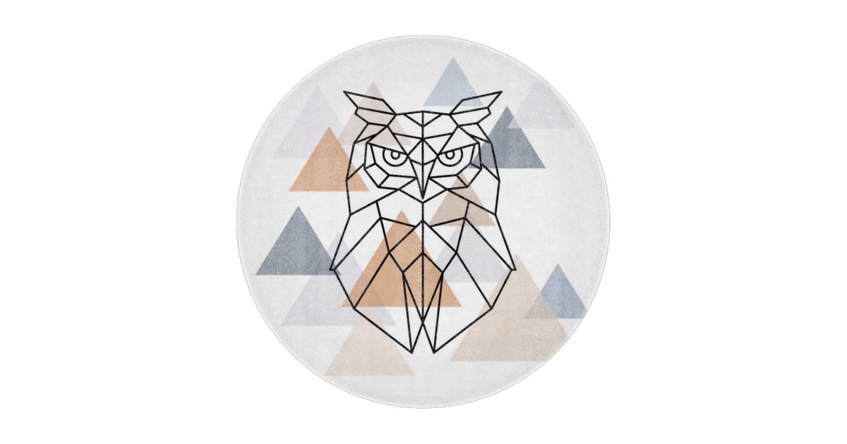 Geometric Owl Design Cutting Board | Zazzle