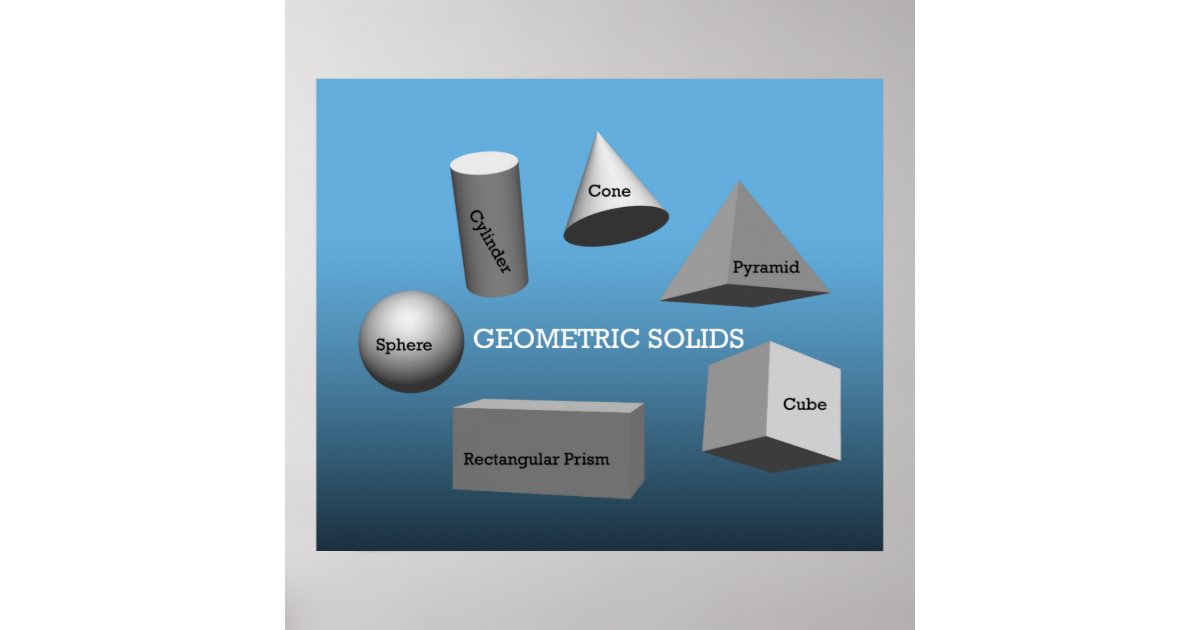 Geometric Solids *UPDATED* Poster | Zazzle