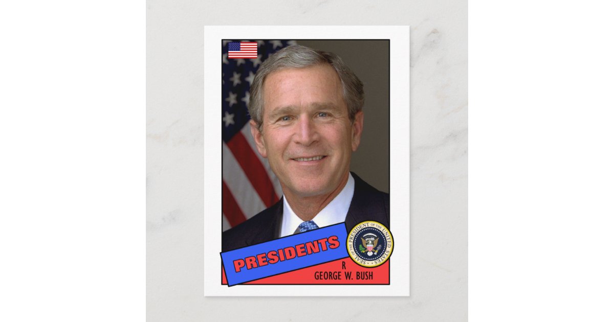 George W. Bush Baseball Card | Zazzle