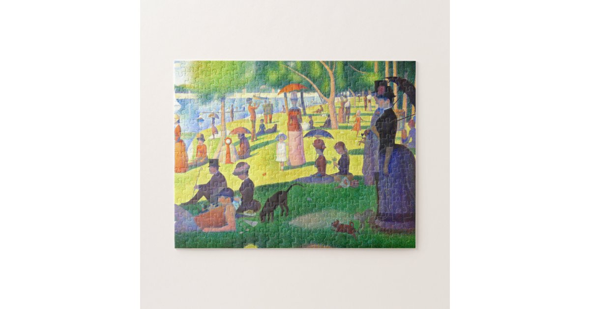 Georges Seurat La Grande Jatte Fine Art Painting Jigsaw Puzzle | Zazzle