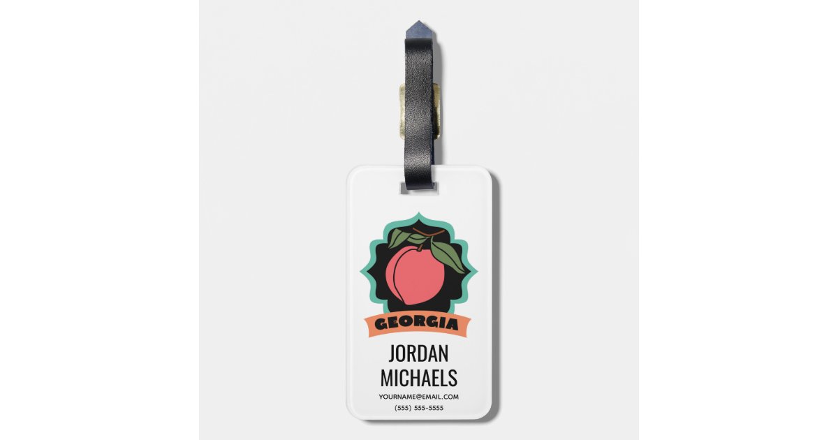 Georgia Peach Logo Luggage Tag | Zazzle