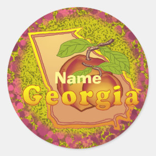 Georgia Peach Stickers & Labels | Zazzle UK