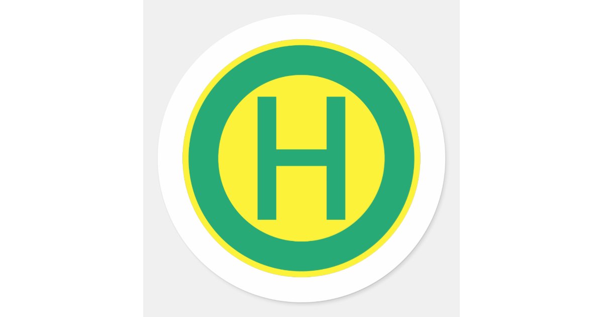 German Bus and Tram Stop sign stop Classic Round Sticker | Zazzle