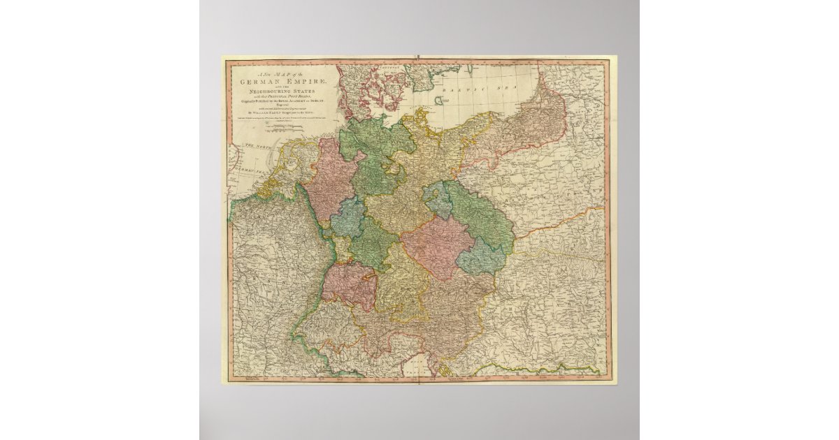 German Empire Map Poster | Zazzle