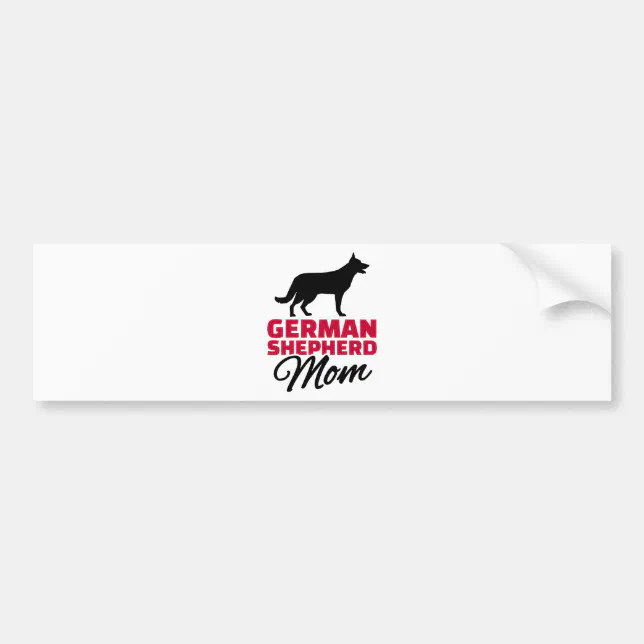 German shepherd Mum Bumper Sticker | Zazzle
