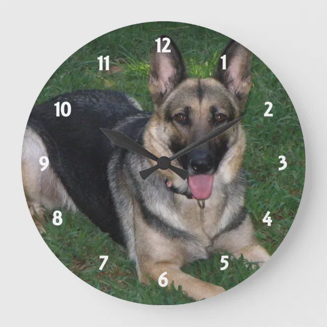German Shepherd: Wall Clock | Zazzle