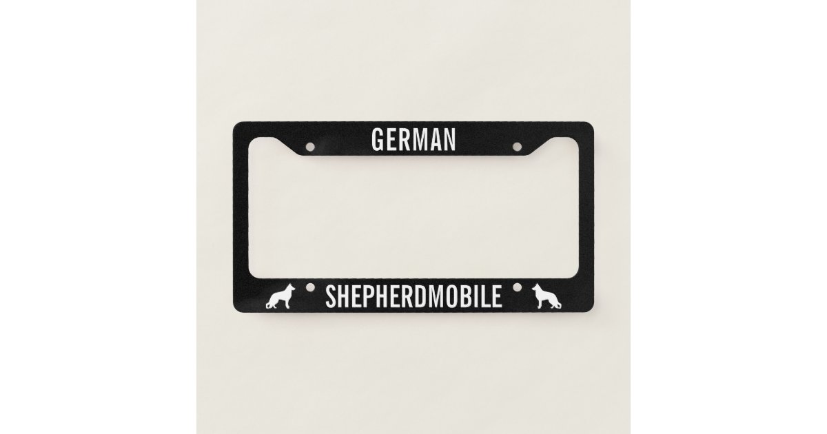 German Shepherdmobile - German Shepherd - Custom Licence Plate Frame ...