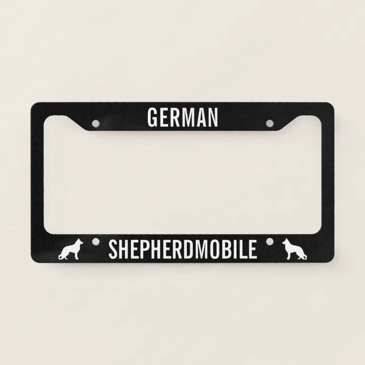 German Shepherdmobile - German Shepherd - Custom Licence Plate Frame ...