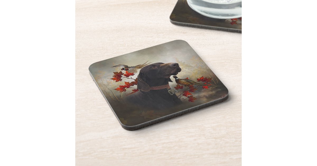 German Shorthaired Pointers (GSP) Coaster | Zazzle