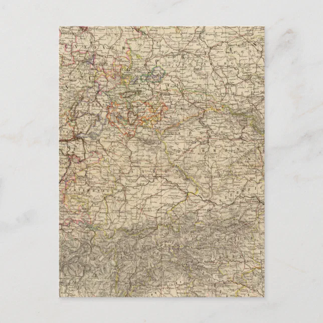 Germany Atlas Map Postcard | Zazzle