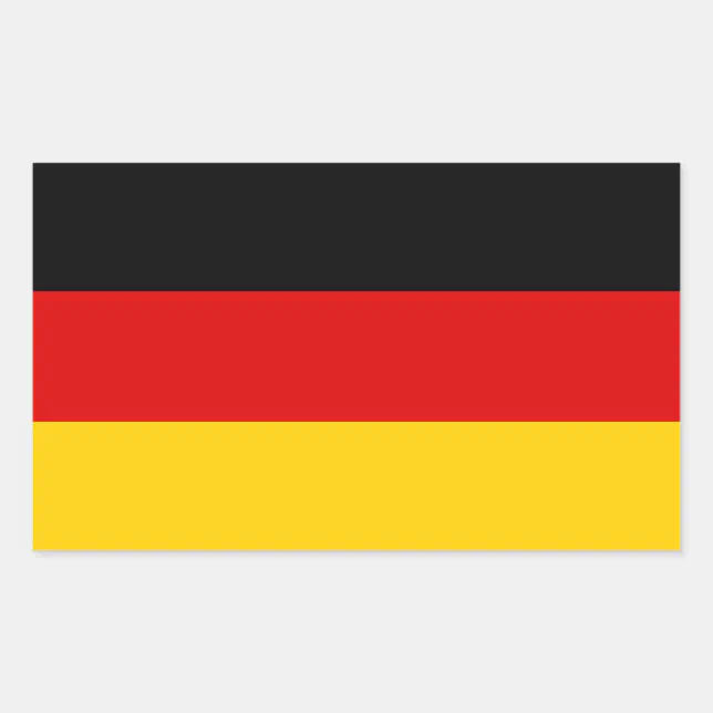 Germany – German National Flag Rectangular Sticker | Zazzle