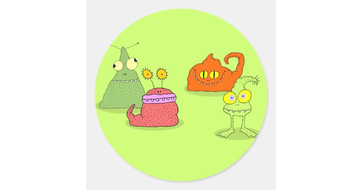 Germs Classic Round Sticker | Zazzle
