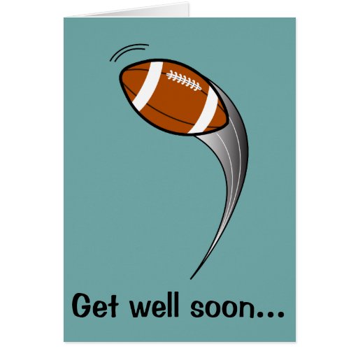 Get Well from Football Team Greeting Card | Zazzle