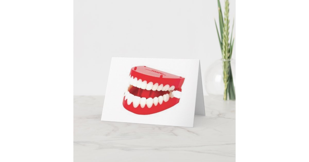 Get Well Soon chattering teeth Card | Zazzle.co.uk