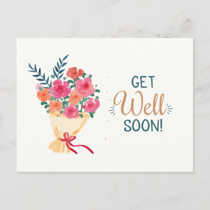 Get Well Soon Postcard | Zazzle.co.uk
