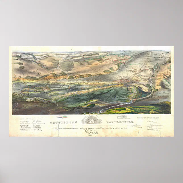 Gettysburg Battlefield 1863 Poster | Zazzle