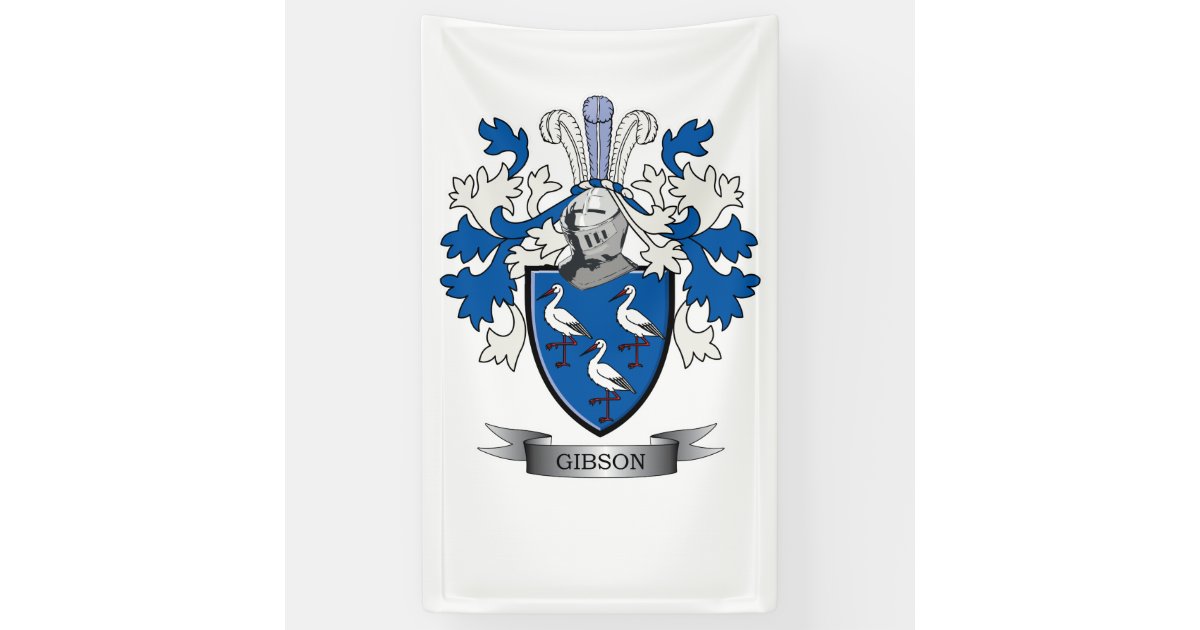 Gibson Family Crest Coat of Arms Banner | Zazzle