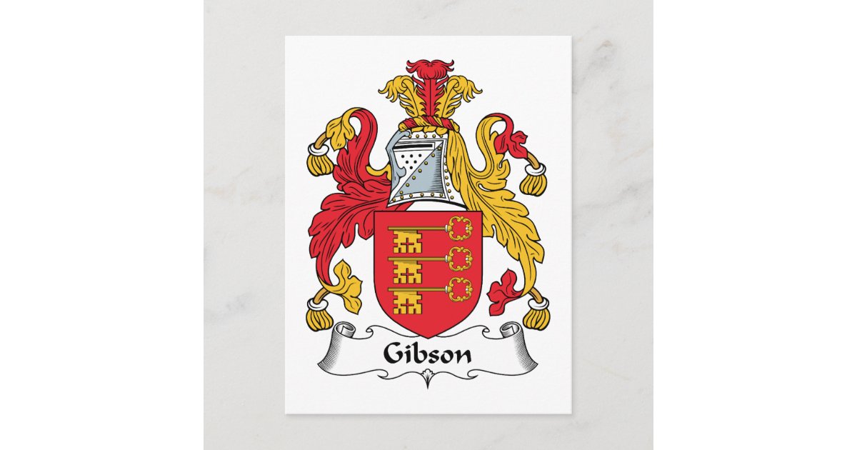 Gibson Family Crest Postcard | Zazzle