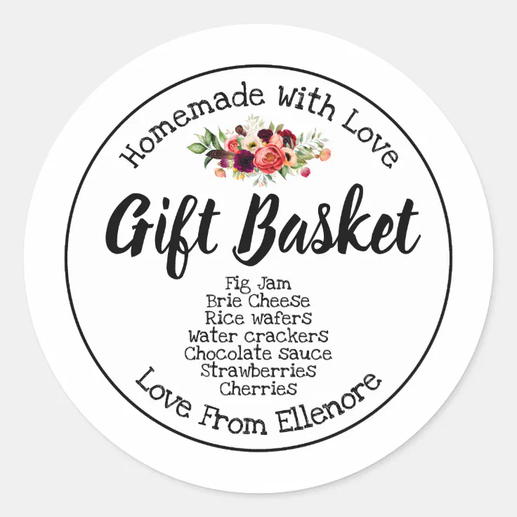 Gift Basket Label | Zazzle
