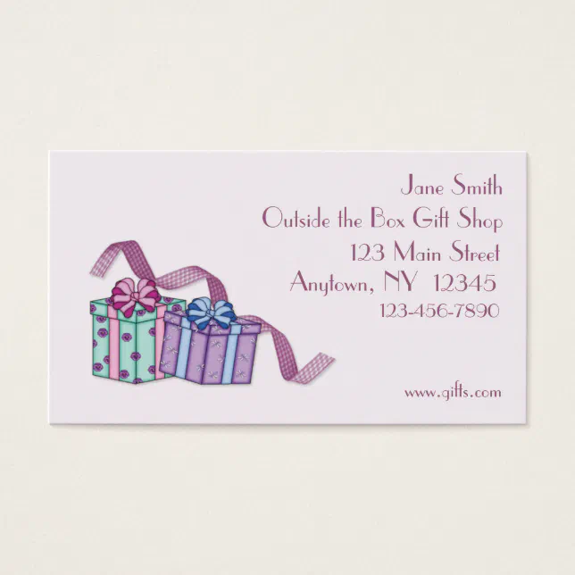 Gift Box Business Card | Zazzle