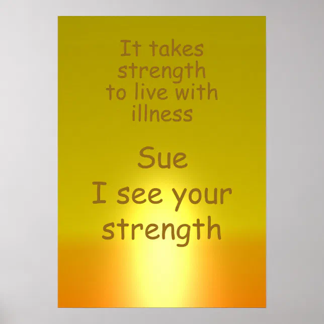 Gift for a sick friend, Encouragement Quote Poster | Zazzle