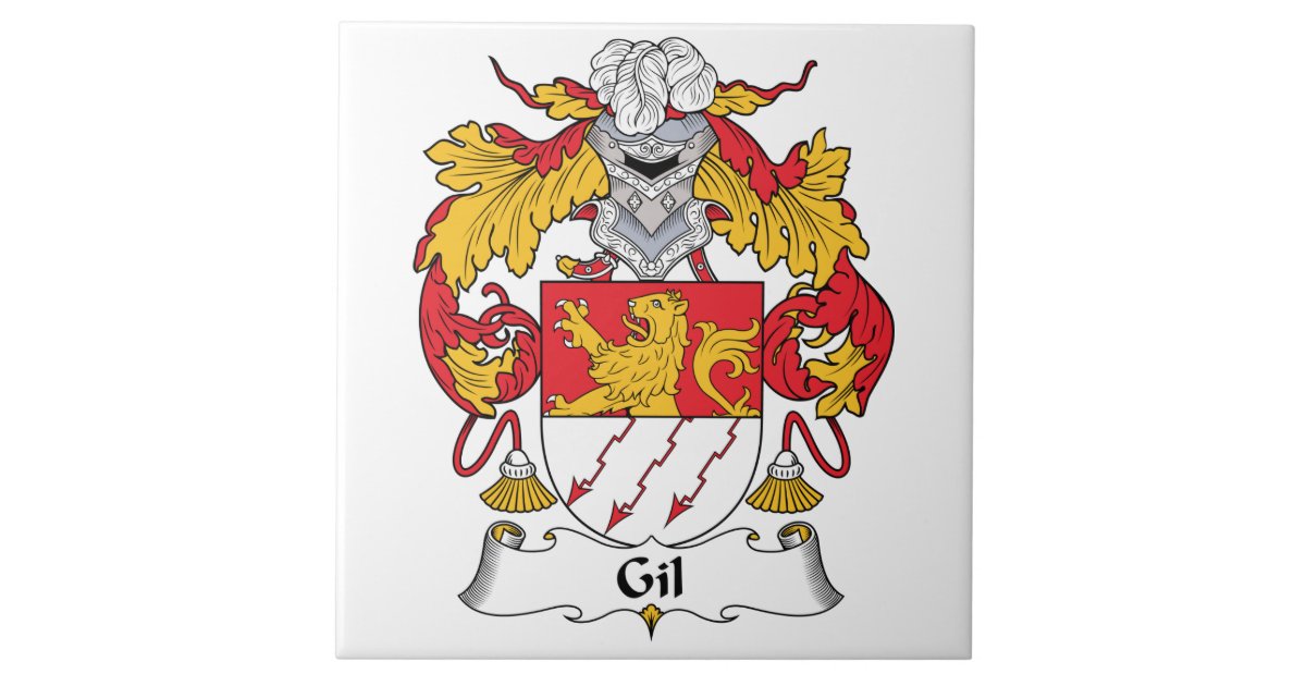 Gil Family Crest Tile | Zazzle