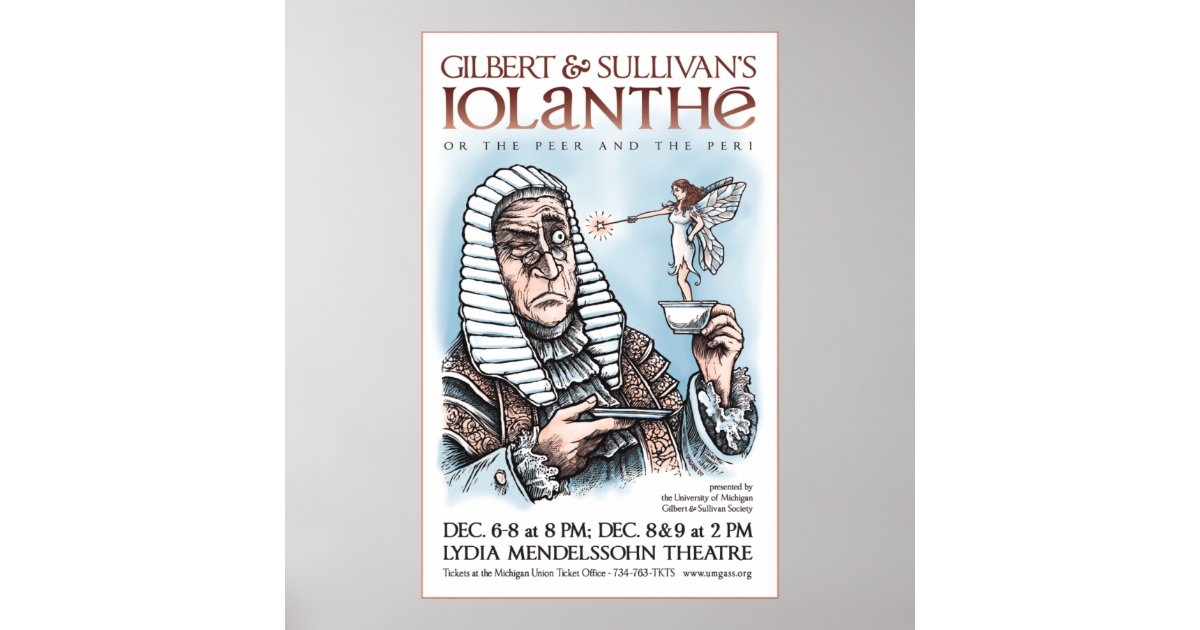 Gilbert & Sullivan's Iolanthe Poster | Zazzle