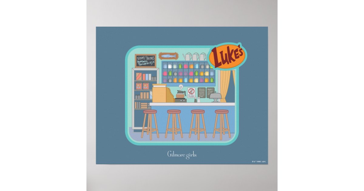 Gilmore Girls | Luke's Diner Graphic Poster | Zazzle