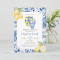 Ginger Jar lemon Chinoiserie Bridal Shower Invitation | Zazzle