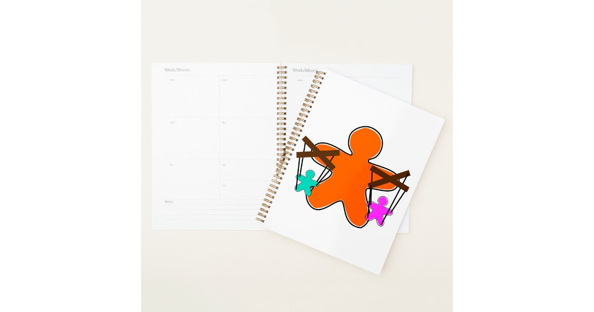 Gingerbread Puppet Master Controlling Characters Planner | Zazzle