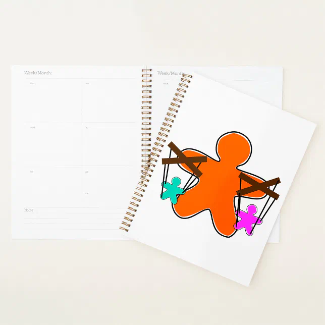 Gingerbread Puppet Master Controlling Characters Planner | Zazzle