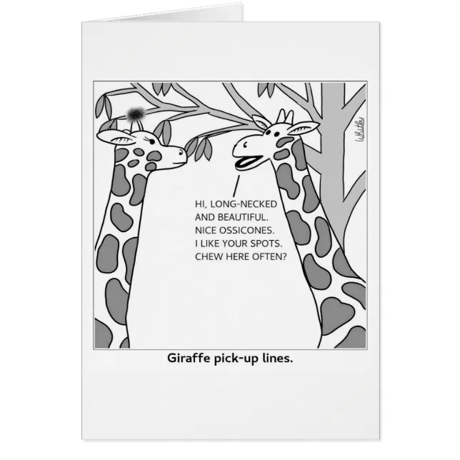 Giraffe pick-up lines | Zazzle